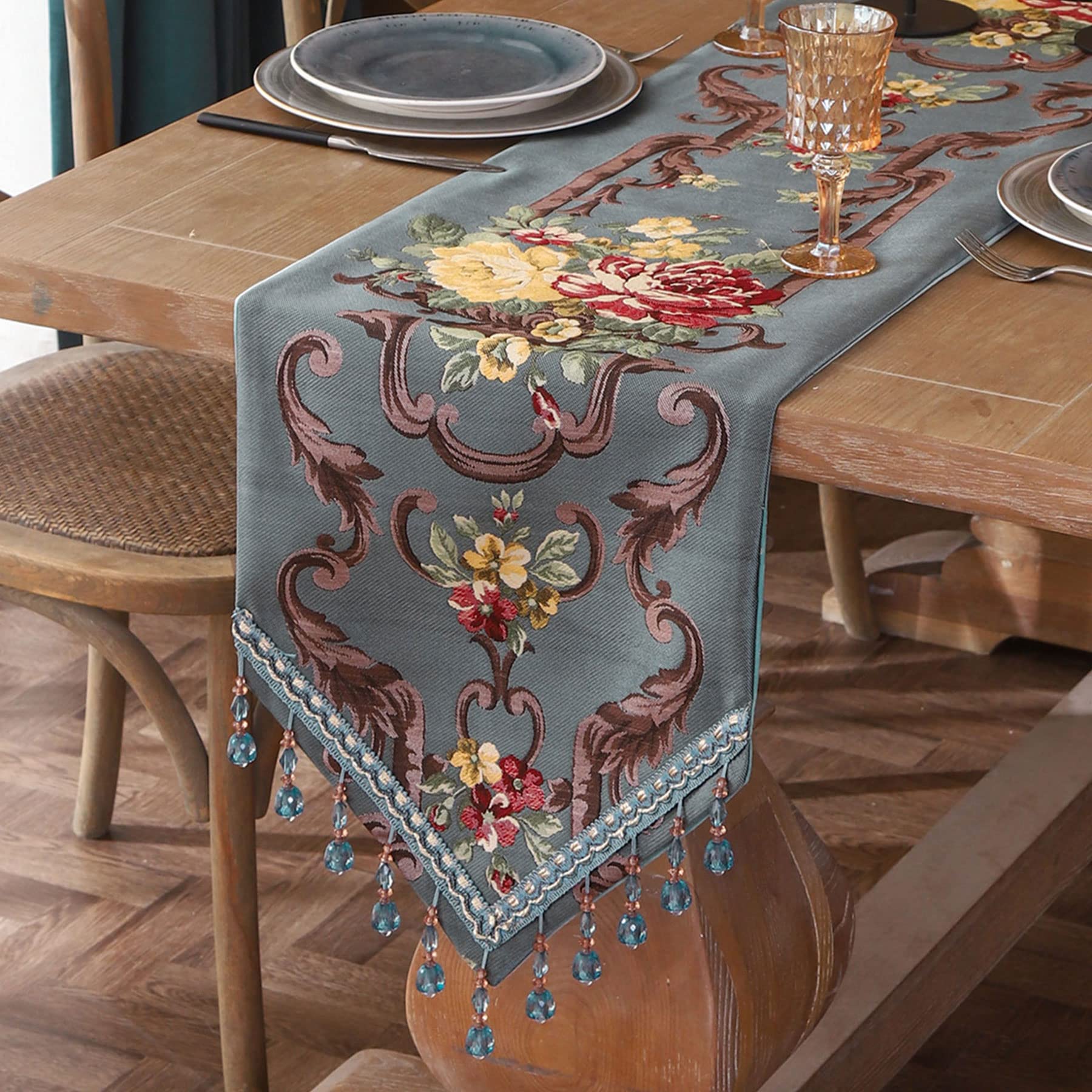 Luxury Table Runners 60 inches Long Elegant Table Runner Vintage ...