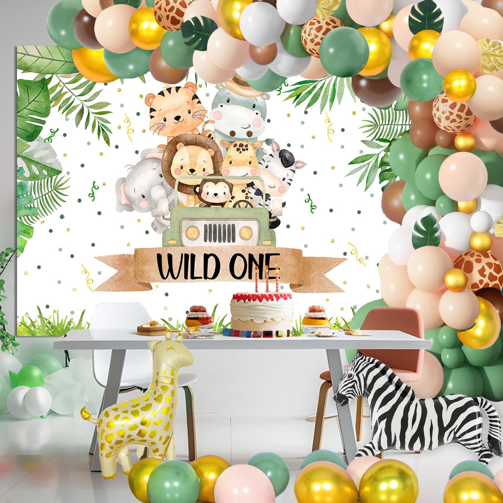 Jungle Themed First Birthday Background Safari Jungle Photography