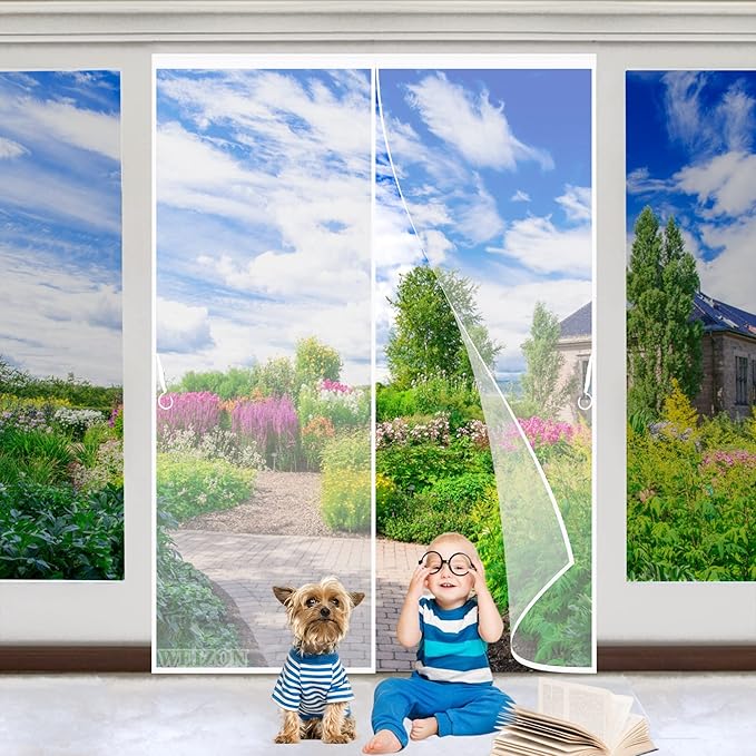 Magnetic Mosquito Net for Windows 210 x 195 cm Magnetic Window Mosquito ...