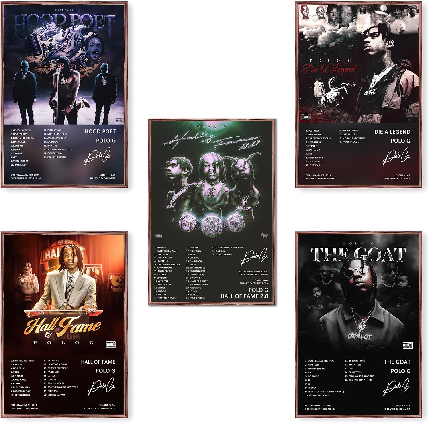 Amazon.com: HWDNQGH Polo G Album Cover Limited Edition Posters (Set of ...