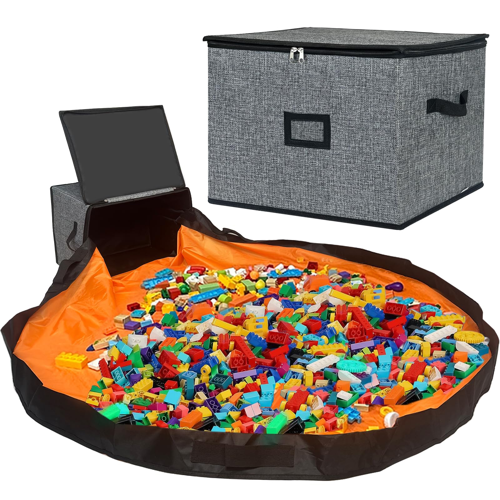 Snapklik.com : Homyfort Toy Storage Basket And Play Mat For Boys And ...