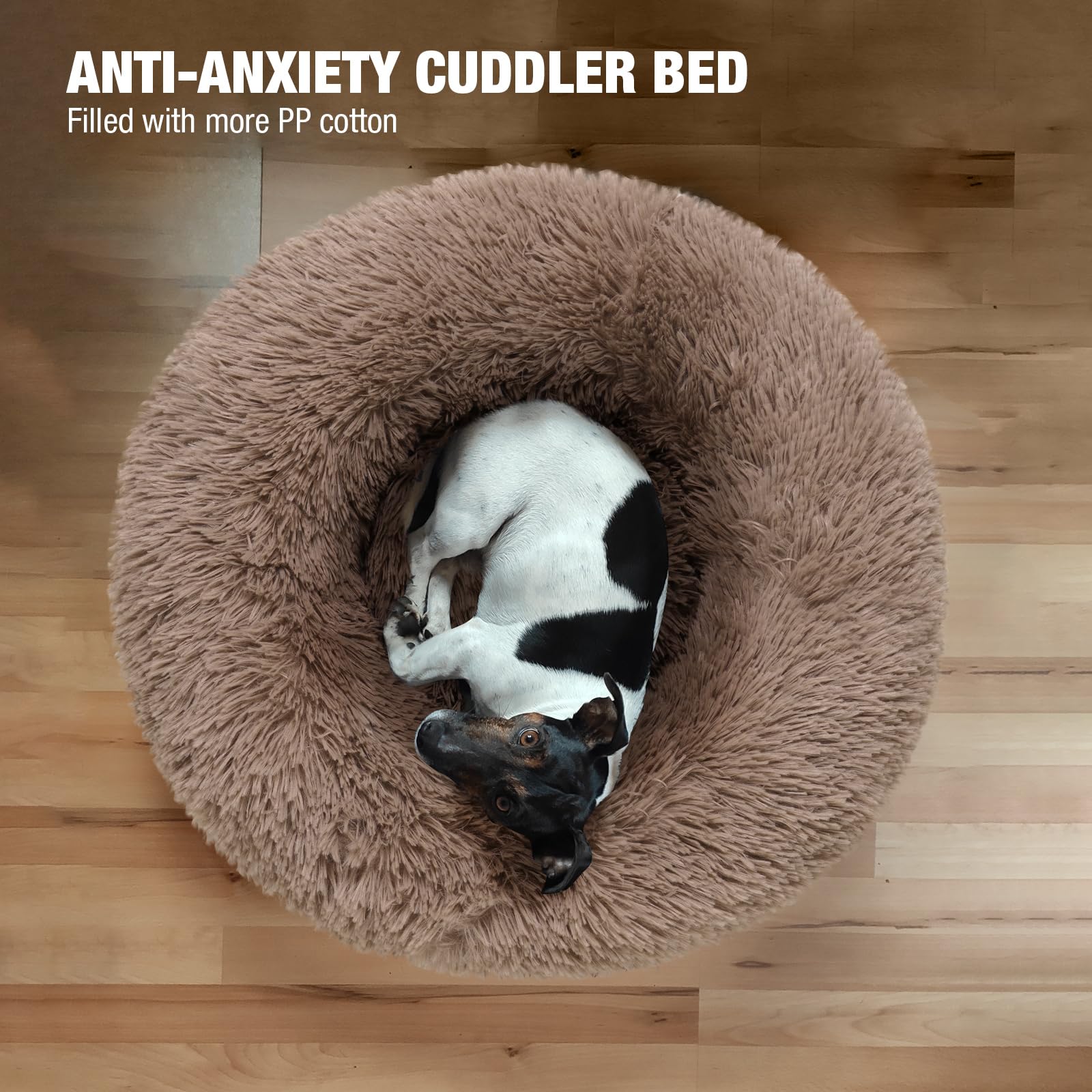 Veehoo Calming Cat Bed for Small Cats, Anti Anxiety Donut Small Cat Bed ...