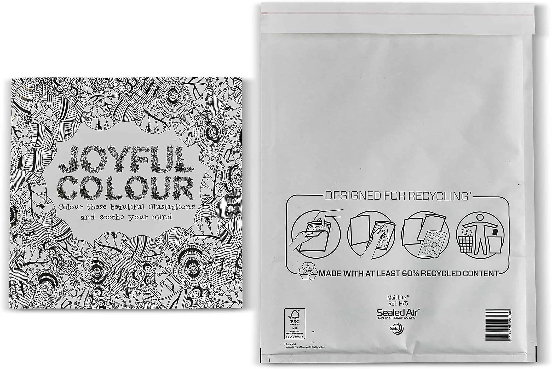 Mail-Lite H/5 H5 - 270 x 360mm Sealed Air Mail Lite White Padded ...