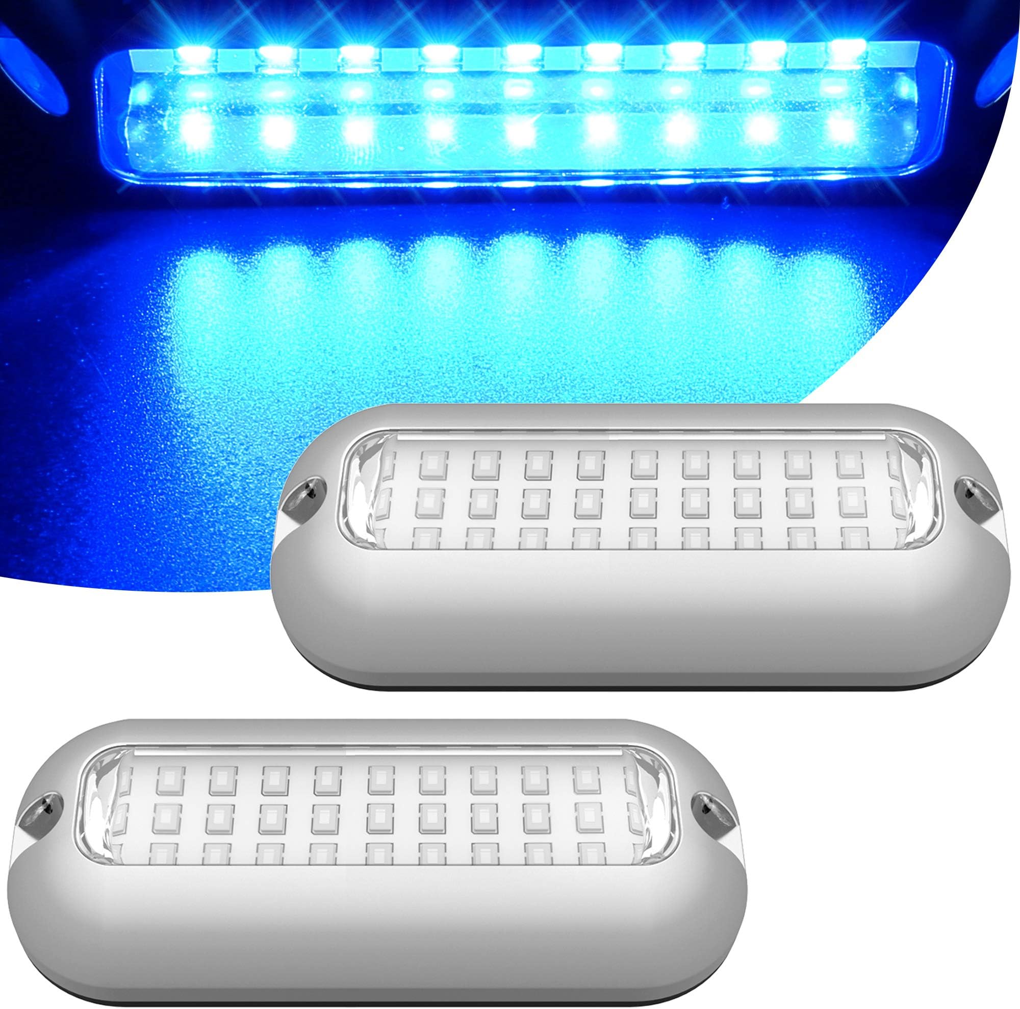 Amazon.com: 2PCS Marine boat Lights, Waterproof Stainless Steel 27 LEDs ...