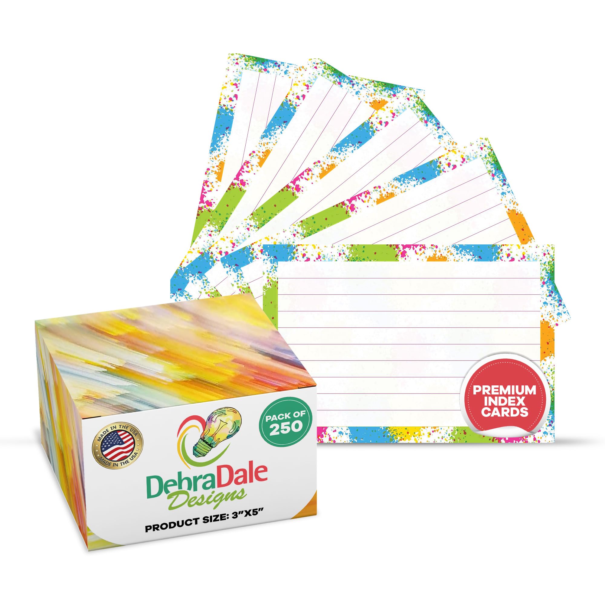 Amazon.com : Artistic Flair 250-Pack Ruled Index Cards - 3"x5" - 140 ...