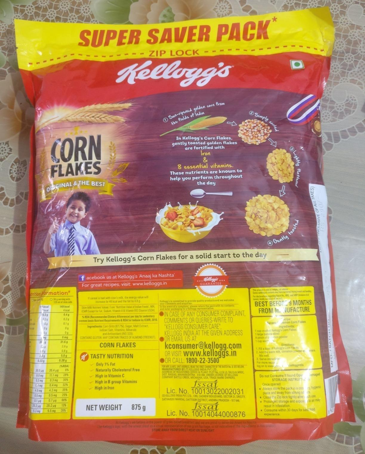 Kellogg's Corn Flakes Original | Power of 5: Energy, Protein, Iron ...