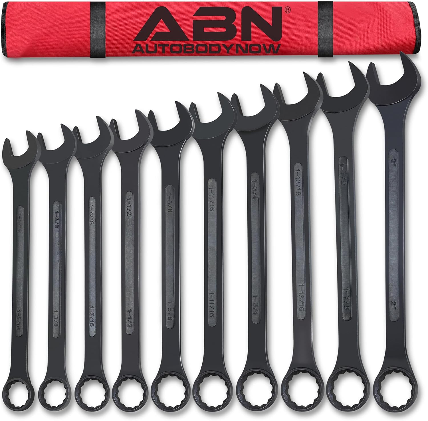 ABN Large Combination Wrench Set SAE 1-5/16 to 2in - Standard 10 Piece ...