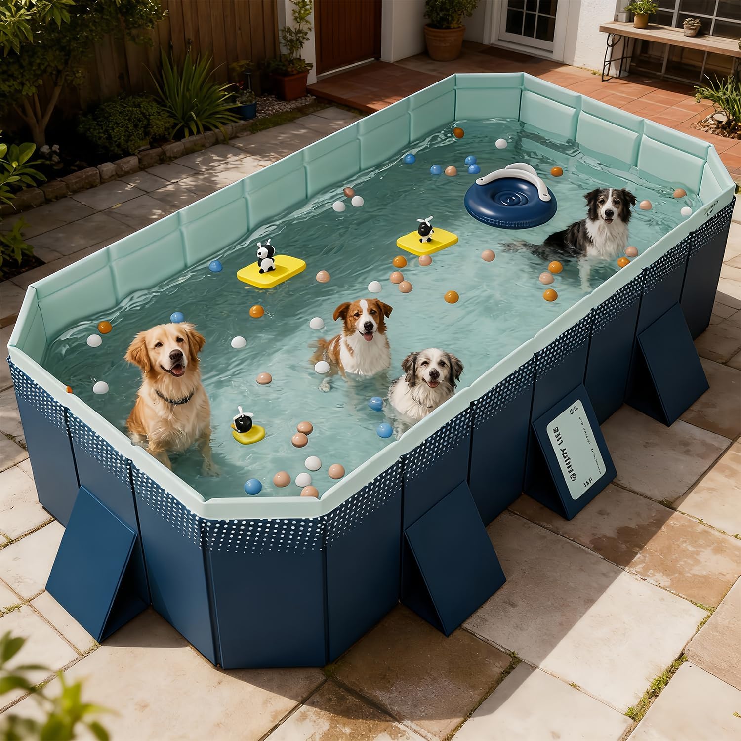 Amazon.com: Foldable Non-Inflatable Kids' and Adults' Outdoor Swimming ...