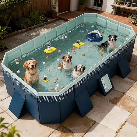 Amazon.com: Foldable Non-Inflatable Kids' and Adults' Outdoor Swimming ...