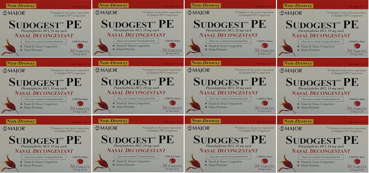 Amazon.com: Sudogest PE Generic for Sudafed PE Nasal Decongestant ...