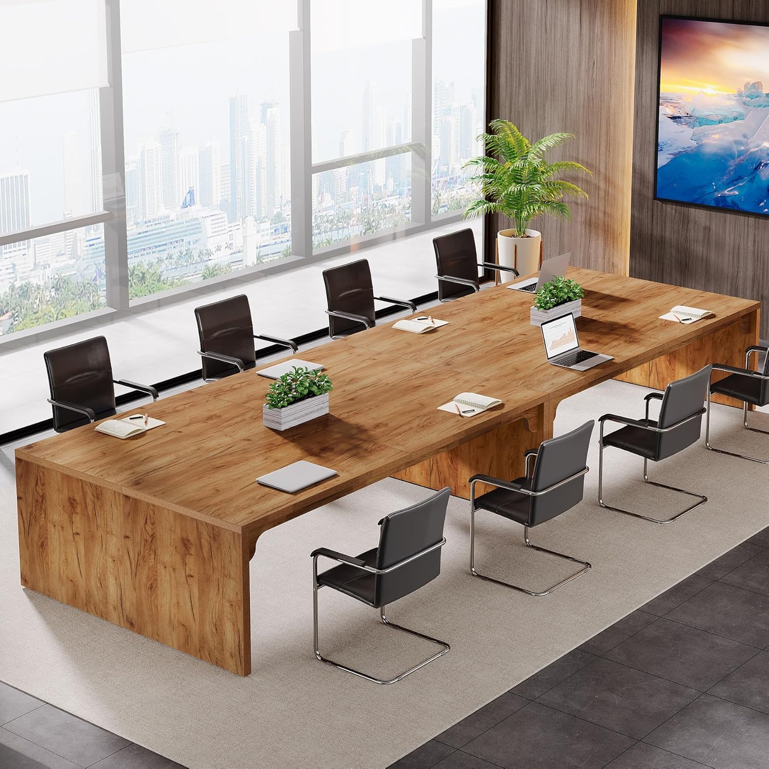 Amazon.com: Tribesigns 13FT Conference Table, Large Rectangle ...