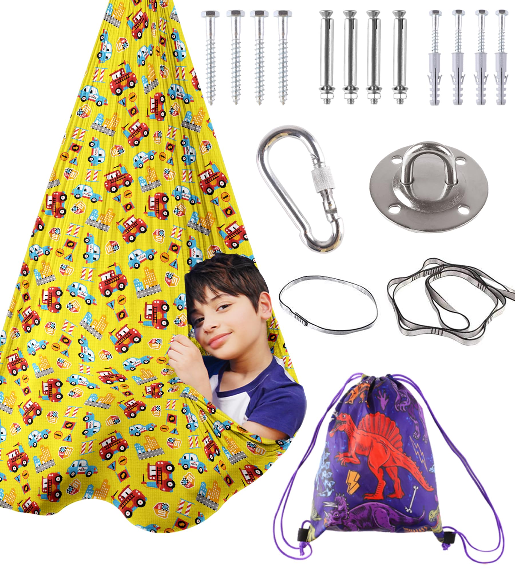 Therapy Sensory Swing for Kids, Indoor Outdoor Special Needs Cuddle ...