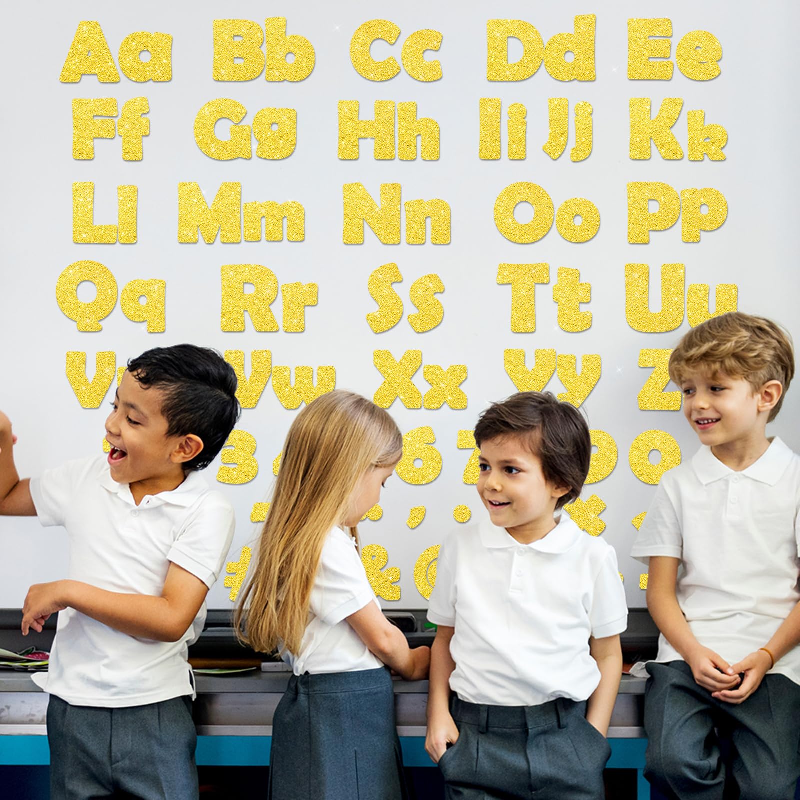 Snapklik.com : Qyeahkj 260Pcs Glitter Gold Bulletin Board Letters For ...