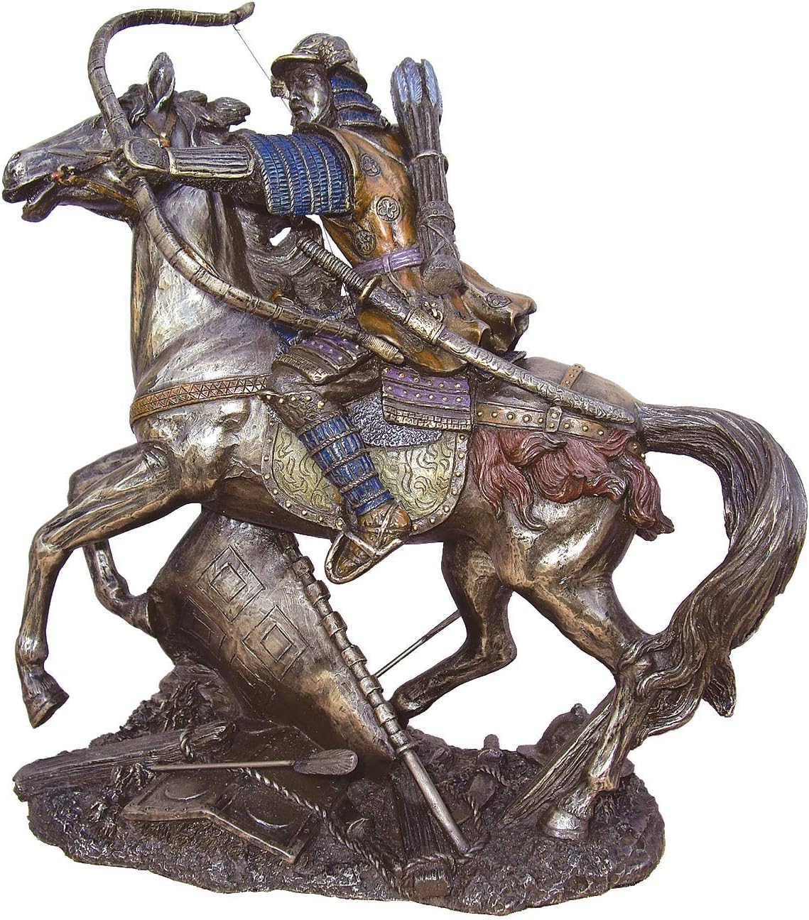 Samurai Warrior Archer On Horseback Statue Figure : Amazon.ca: Home
