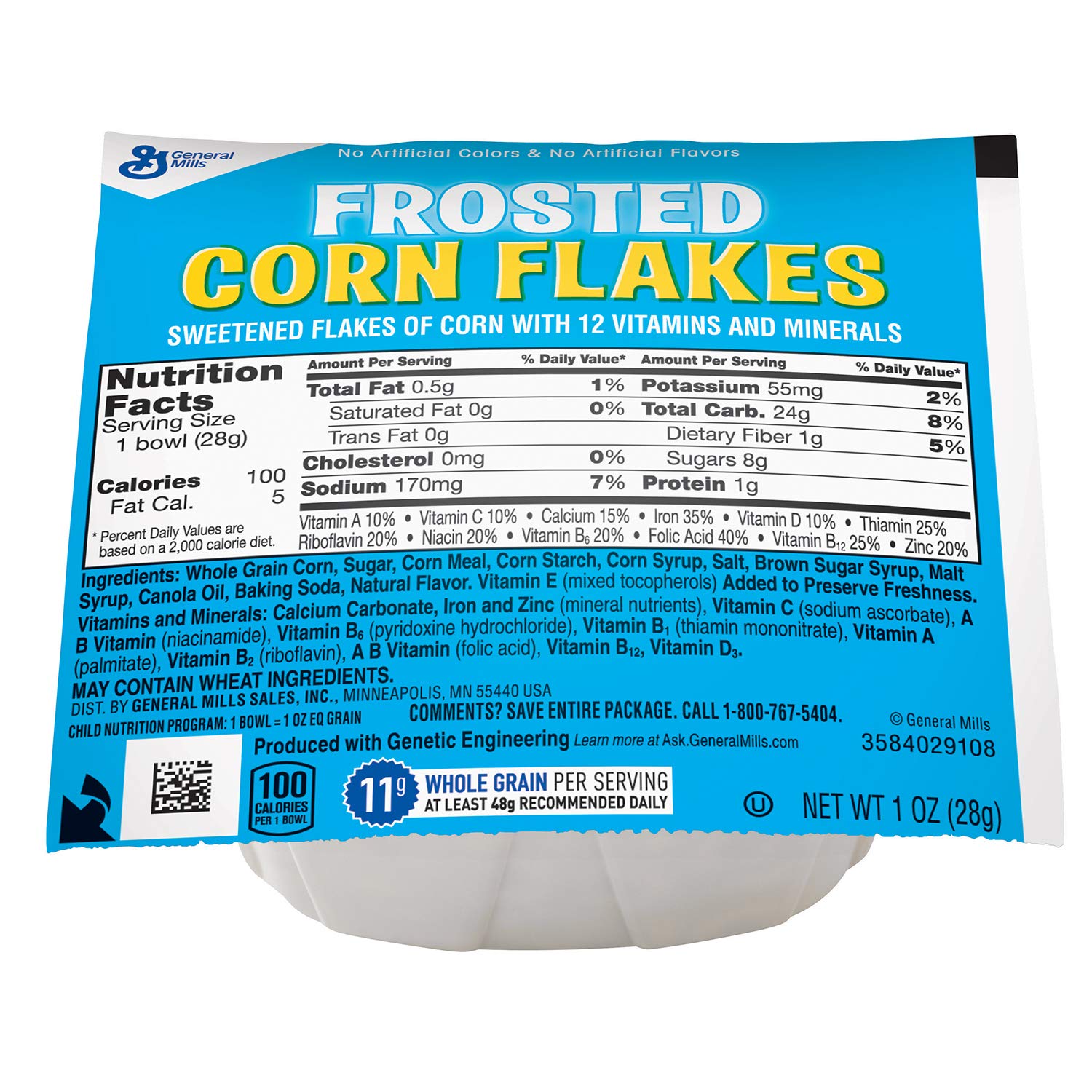 Amazon.com: Frosted Corn Flakes Cereal Single Serve Bowl, 1 Oz (Pack of ...