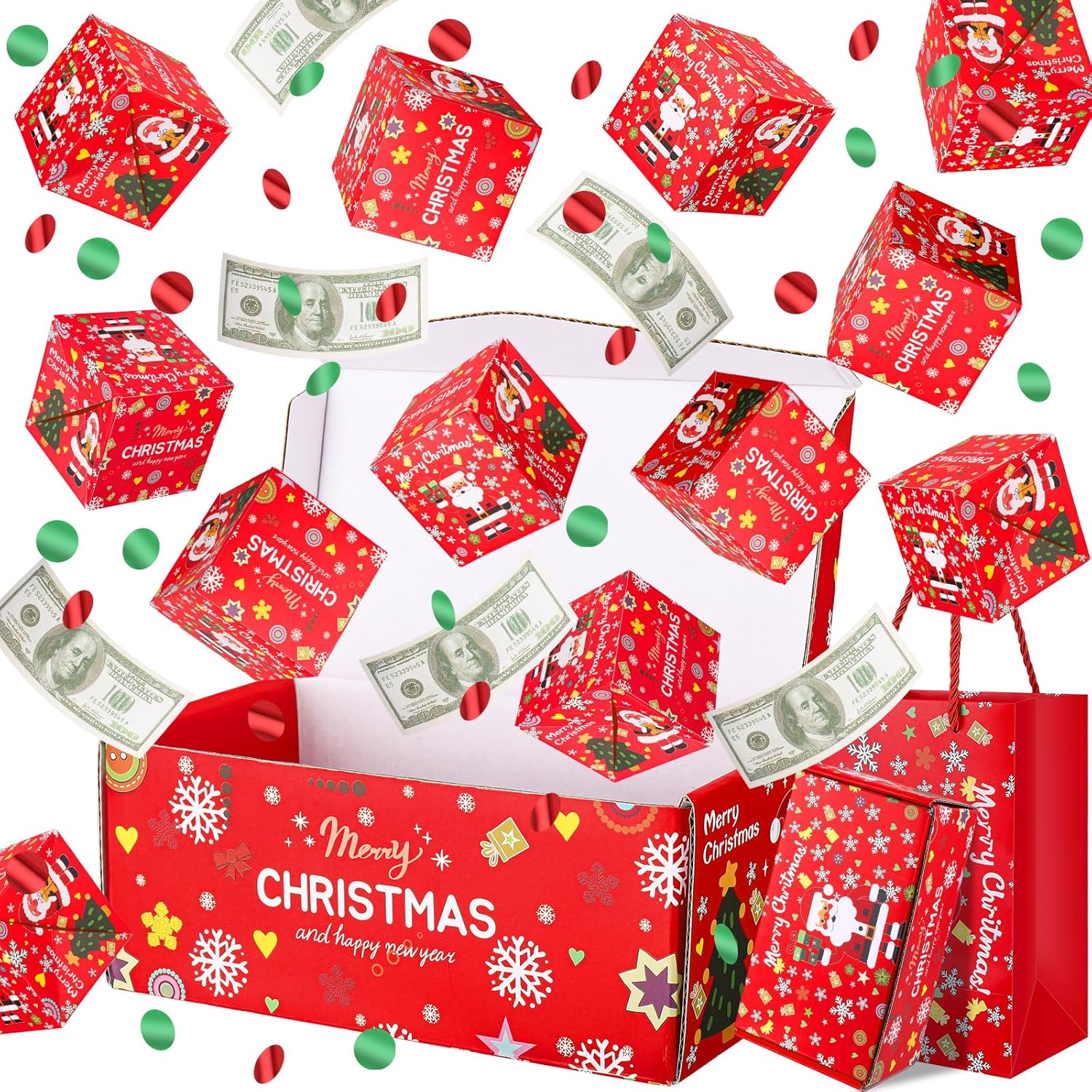 Amazon.com: AIERSA Christmas Surprise Gift Box Explosion for Money ...