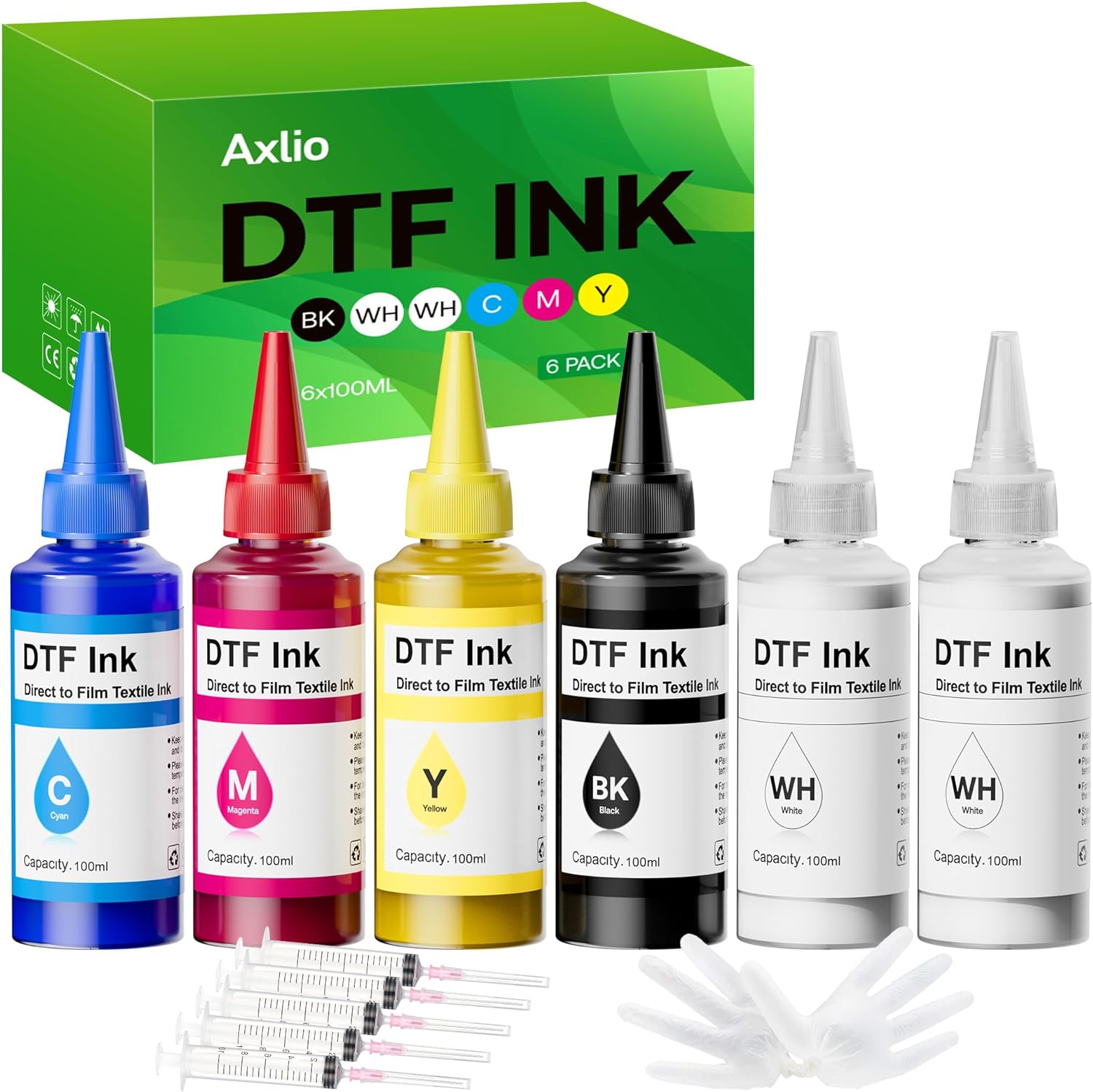 Amazon.com : Premium DTF Ink 600ML- Axlio DTF Transfer Ink for PET Film ...