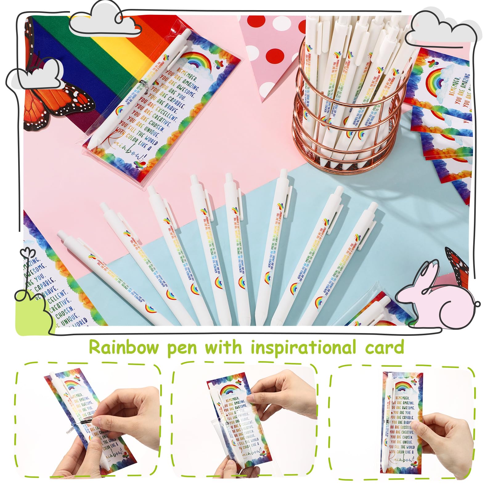 Snapklik.com : 100 Pcs Employee Appreciation Gifts Bulk Rainbow ...