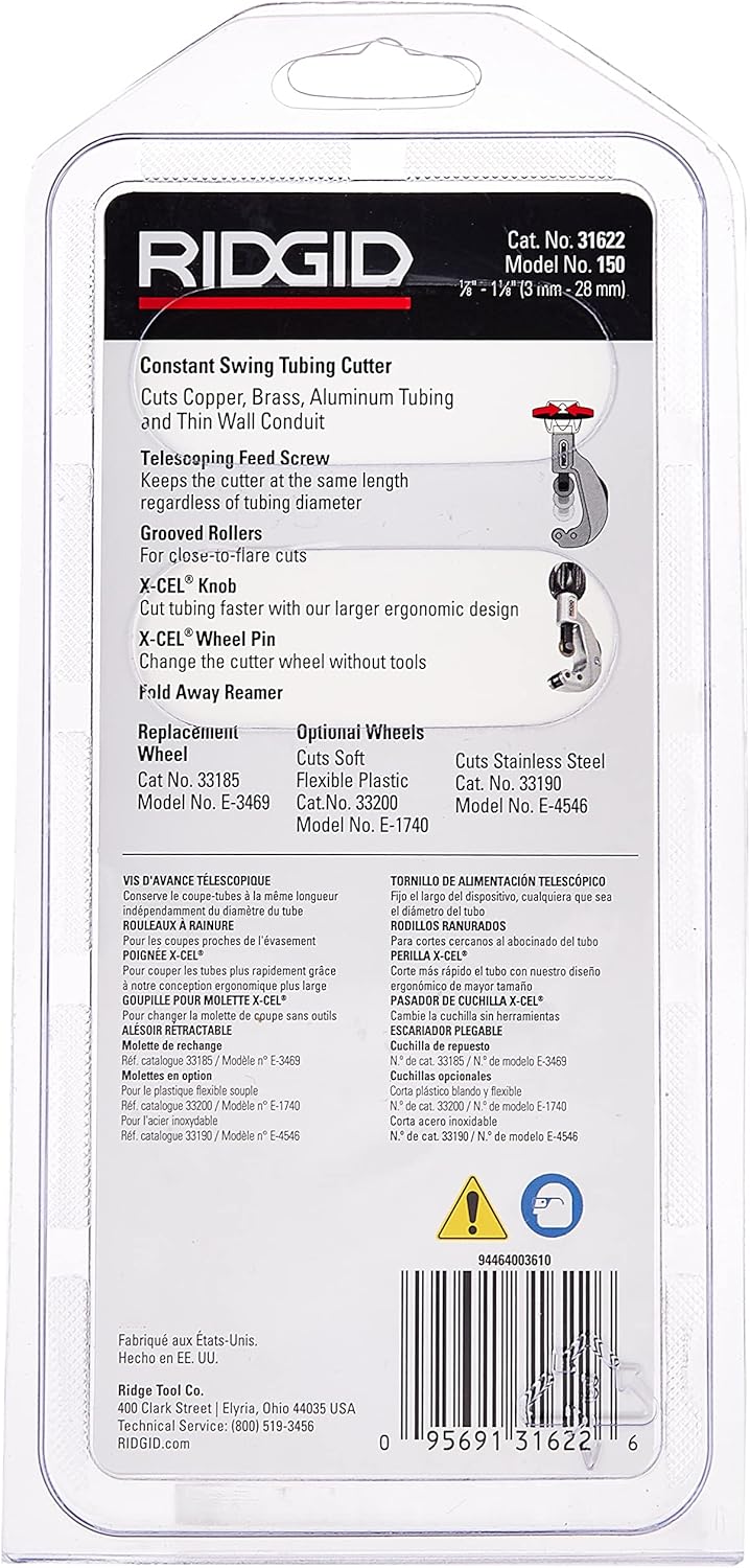 RIDGID 31622 Modelo 150 Cortador de tubos oscilantes constantes ...