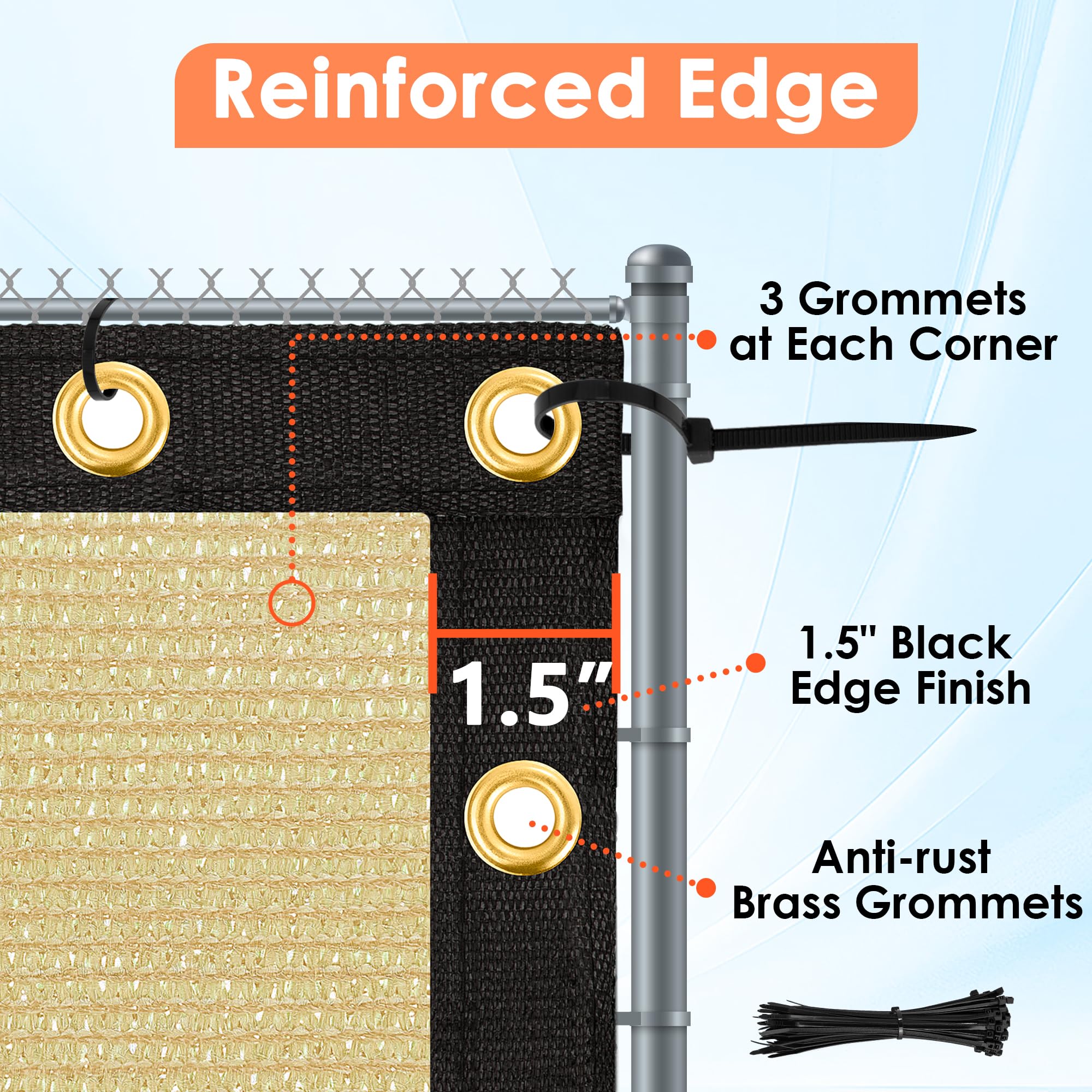 Snapklik.com : iCover 4x12ft Fence Privacy Screen, Heavy Duty Fencing ...