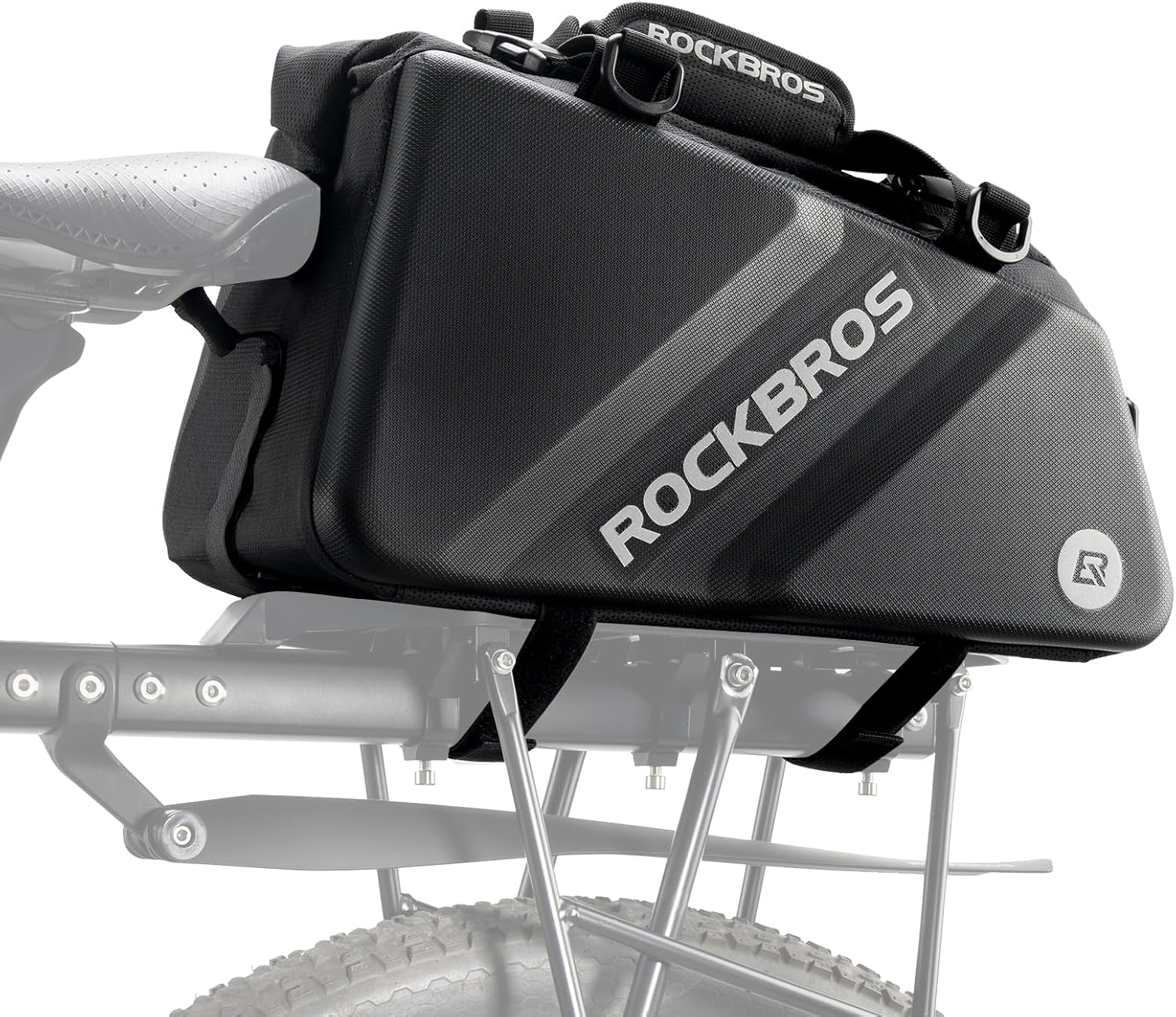 ROCKBROS Bike Rear Rack Bag 11.6L Cycle Saddle Rear Rack Pannier ...