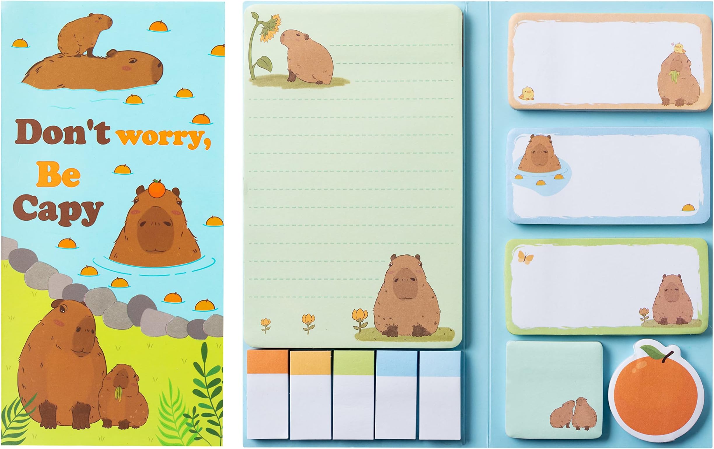 Amazon.com : Xqumoi 30 Pack Capybara Sticky Notes - Cute Cartoon ...
