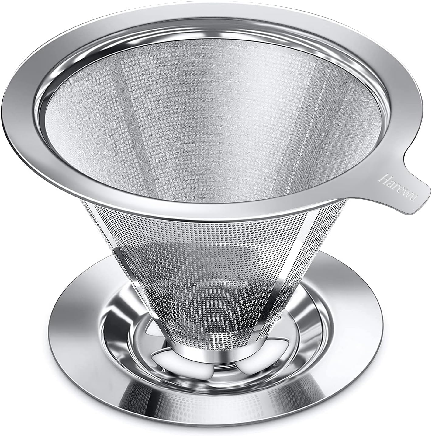 Amazon.com: Pour Over Coffee Filter Dripper, Reusable Stainless Steel ...