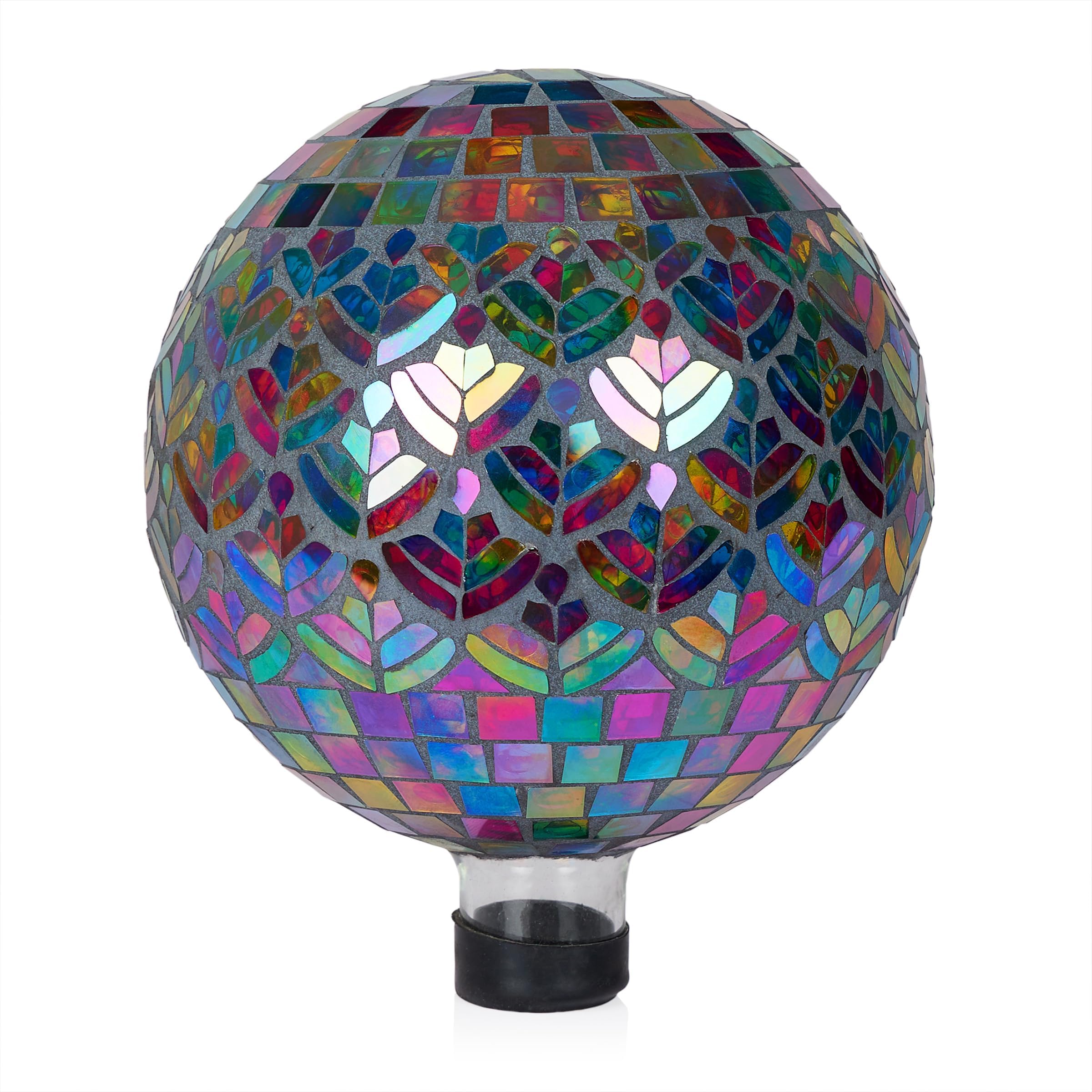 Amazon.com: Glass Gazing Ball Garden View II 12 Inch by Iron Art Glass ...
