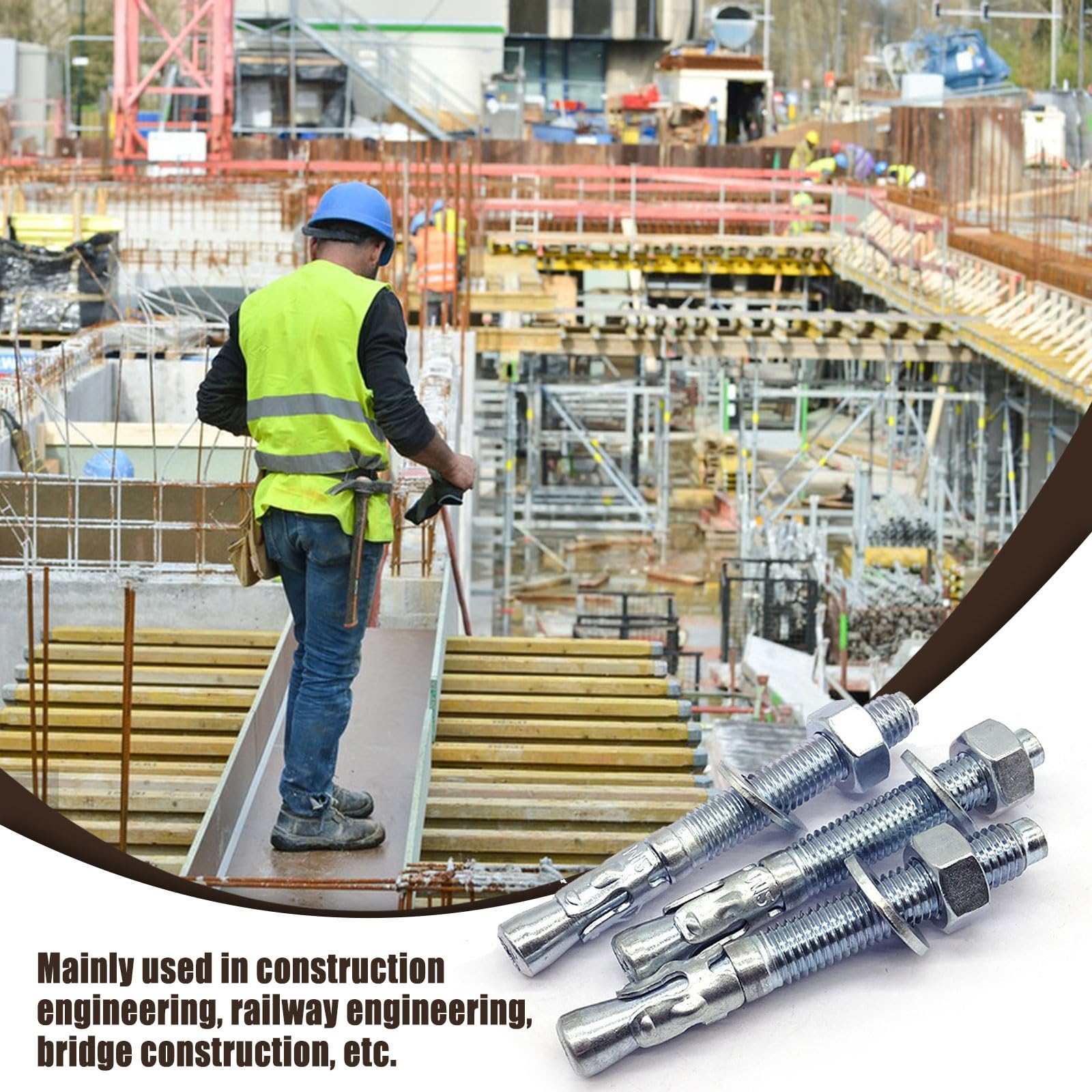 Snapklik.com : 26PCS 5/16"x 2-3/4" Stainless Steel Concrete Anchor ...