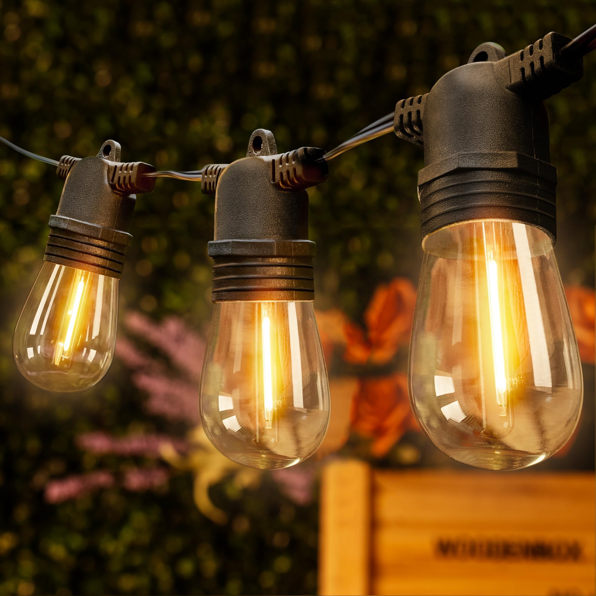 alitade S14 LED Outdoor String Lights, Shatterproof IP65 27Ft (Maximum ...