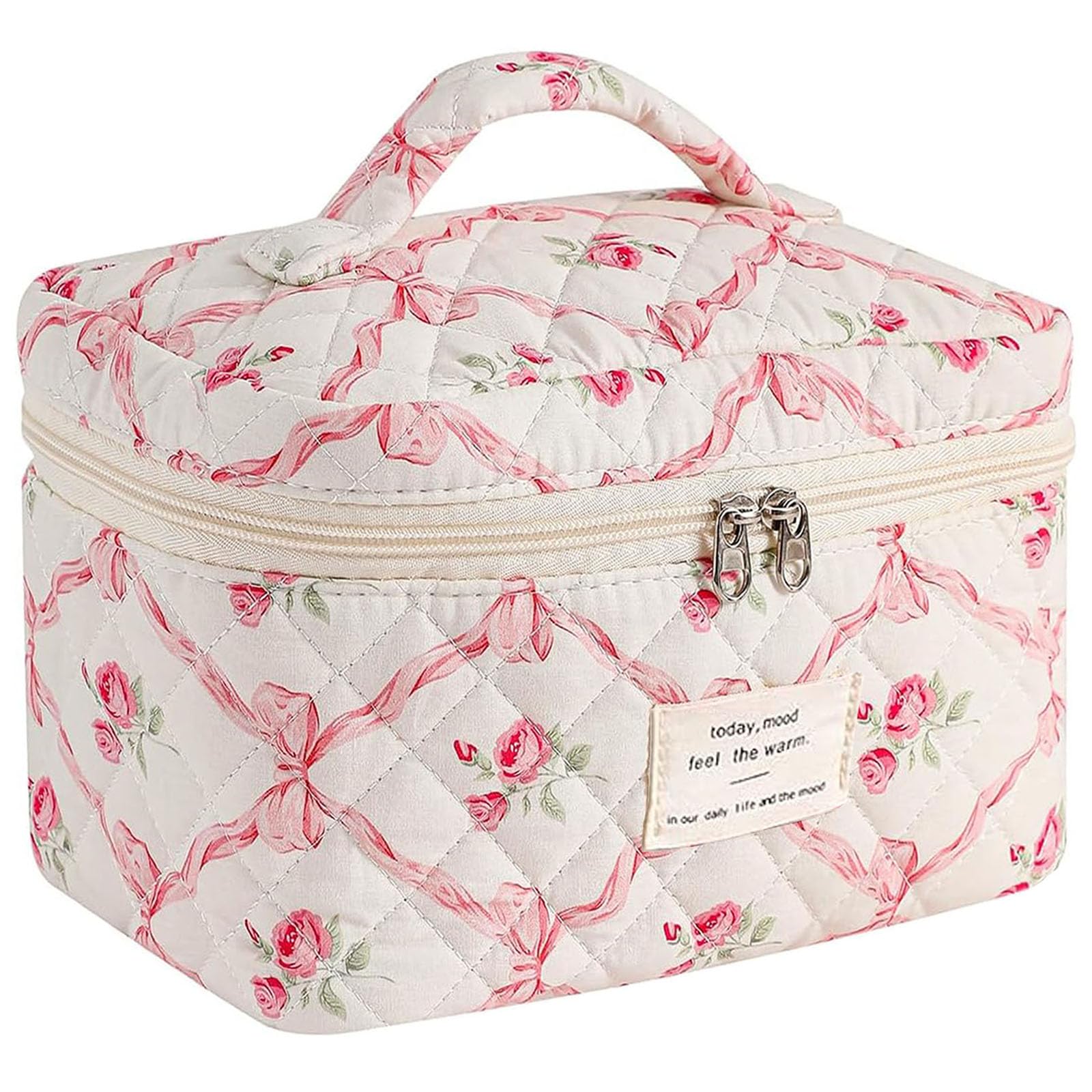 Amazon.com: AMULOKRU Large Makeup Bag, Cute Cosmetic Bag for Women ...