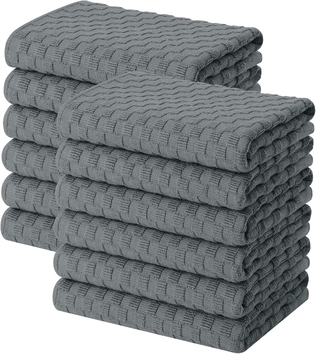 Amazon.com: Homaxy 100% Cotton Terry Kitchen Towels(15" x 25", 12 Pack ...