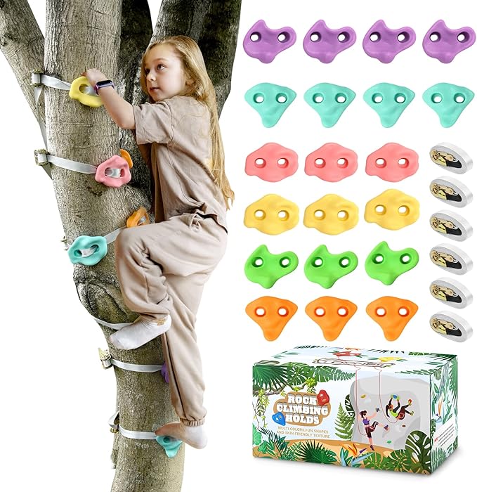 Amazon.com: TOPNEW 20 Ninja Tree Climbing Holds for Kids Climber, Adult ...
