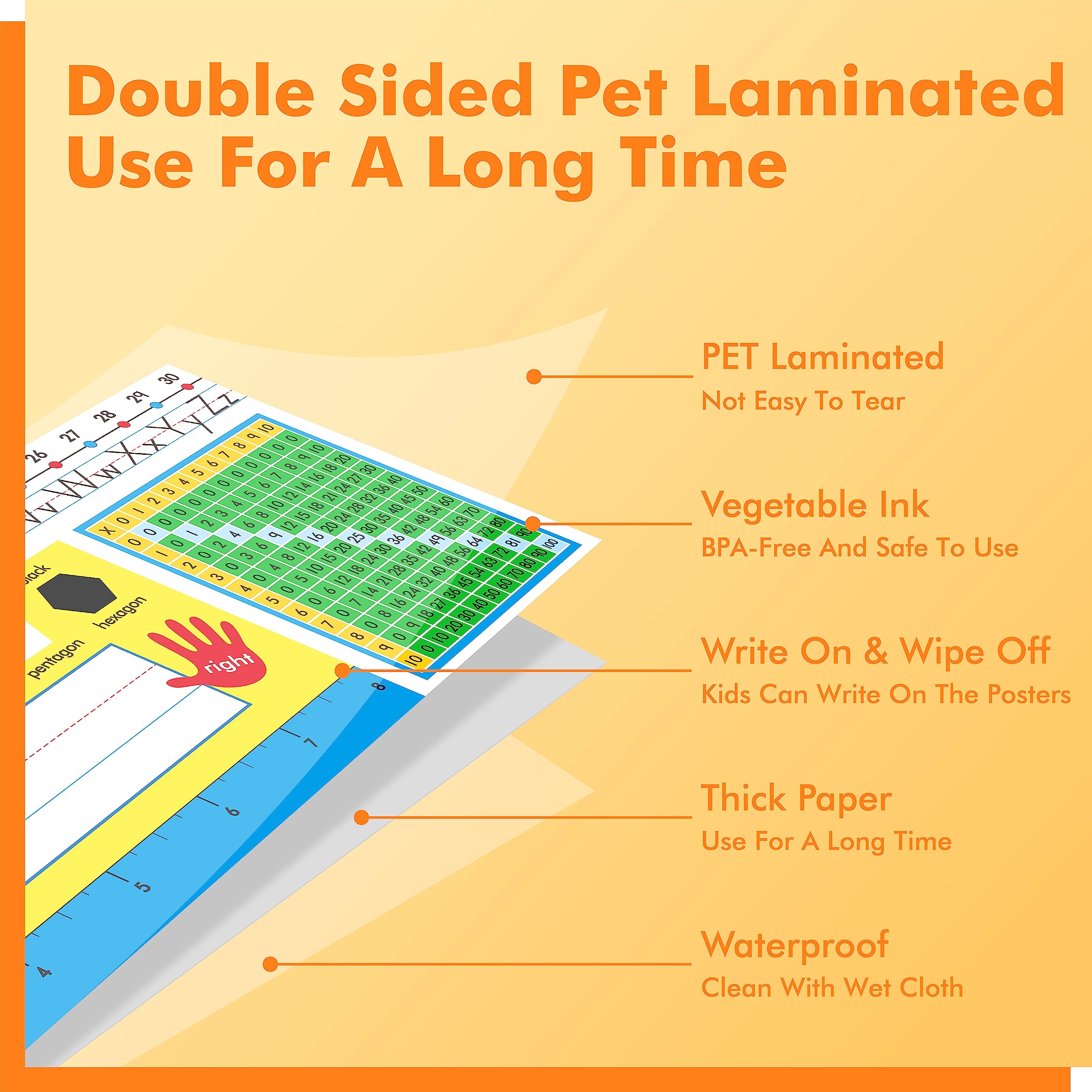 Snapklik.com : 36 PCS Desk Nameplates, Double Sided PET Film Desk Name Tags