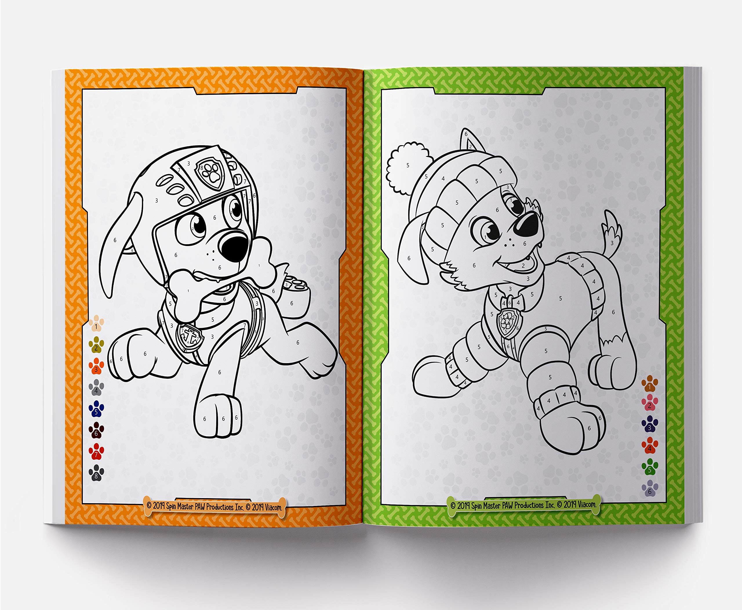 Buy Pups to the Lookout: Paw Patrol, Color By Number Activity Book ...