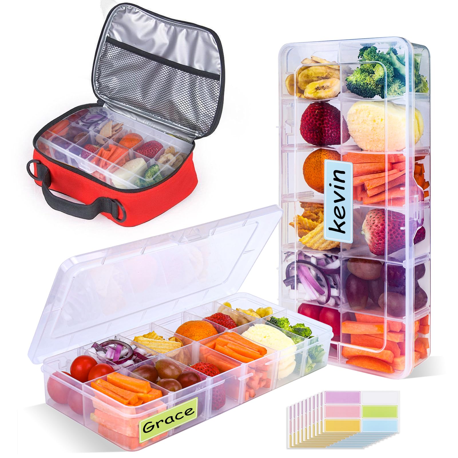 Amazon.com: XANGNIER Snack Box Container for Kids Lunch Accessories ...