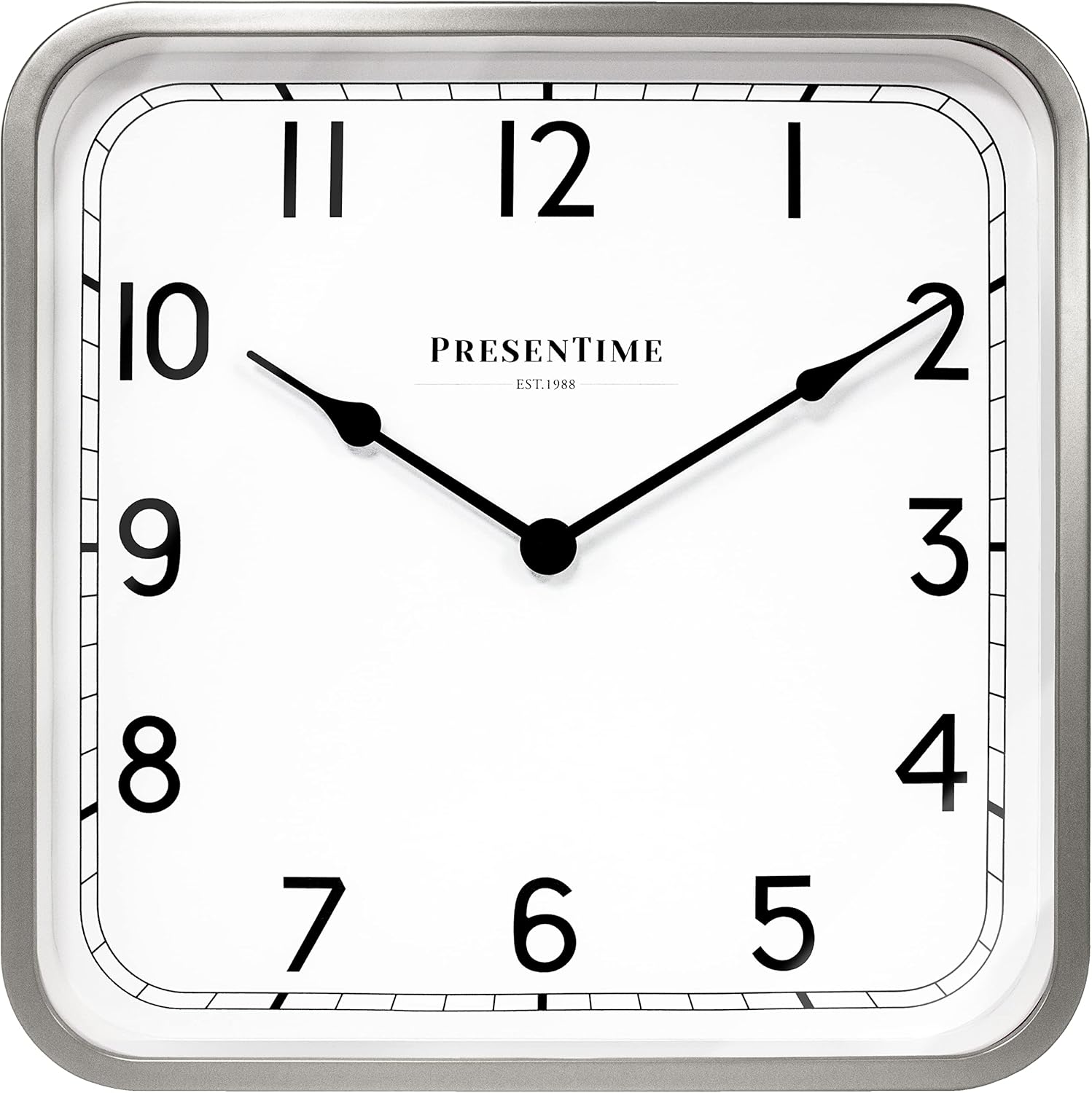 Amazon.com: Presentime & Co 16" Anton Vintage Square Clock, Silent No ...