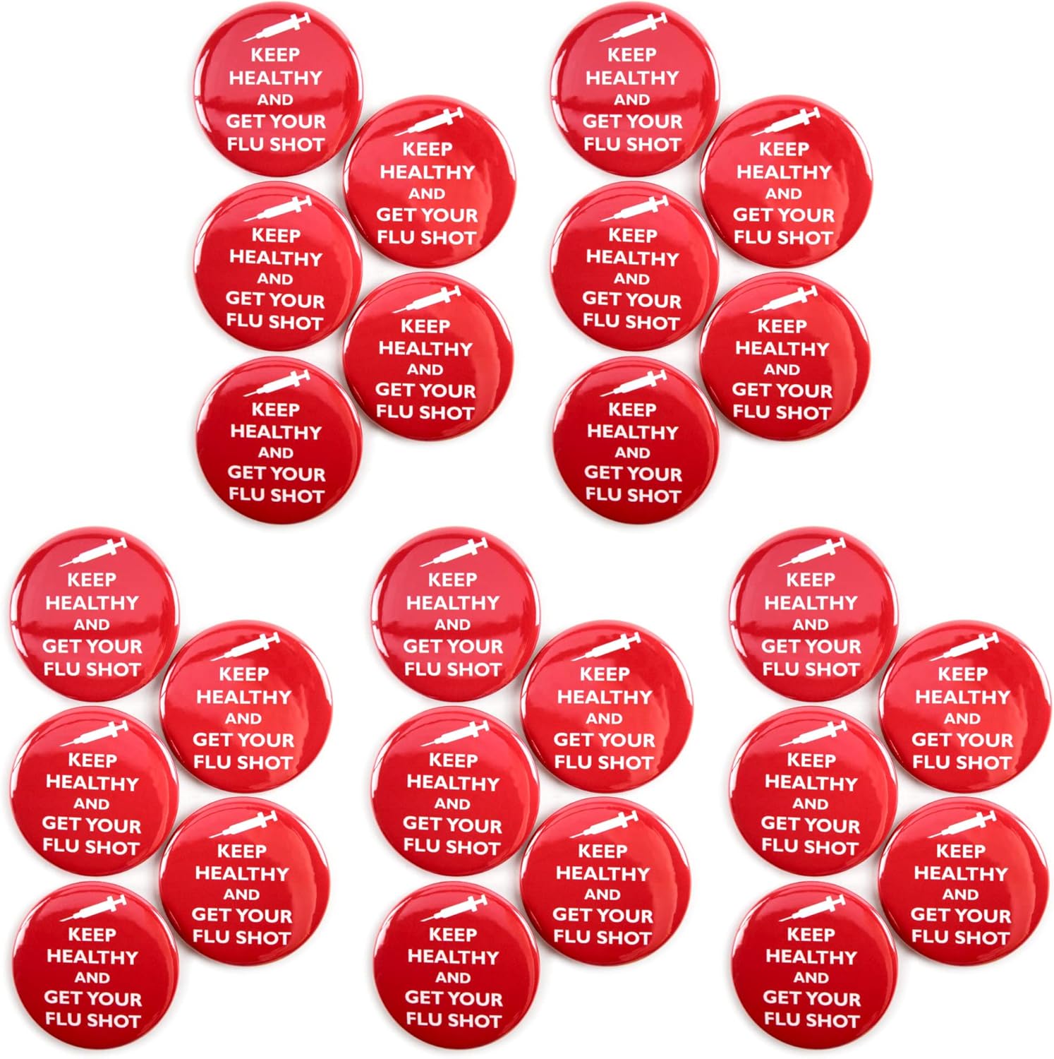 Amazon.com: 25 Pack - Keep Healthy And Get Your Flu Shot Clinical and ...