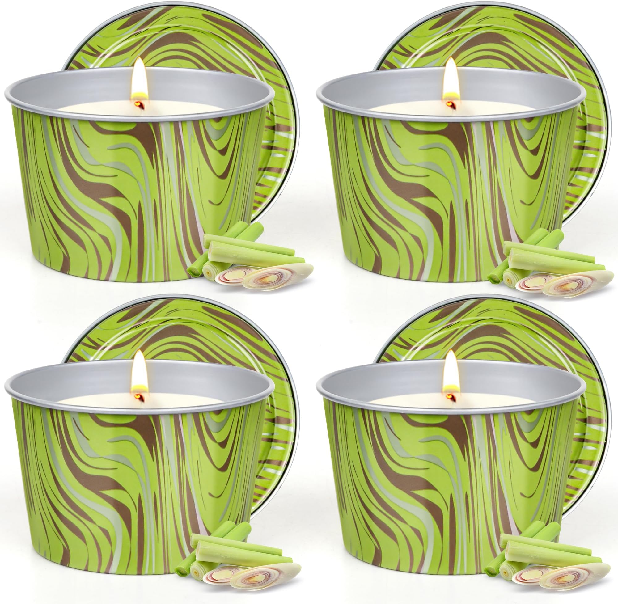 Citronella Candles Outdoor and Indoor 120 Hours,4 Pack Outdoor Candles ...