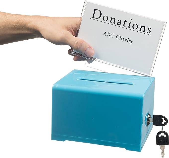 Amazon.com: Adir Acrylic Donation Ballot Box with Lock - Secure and ...
