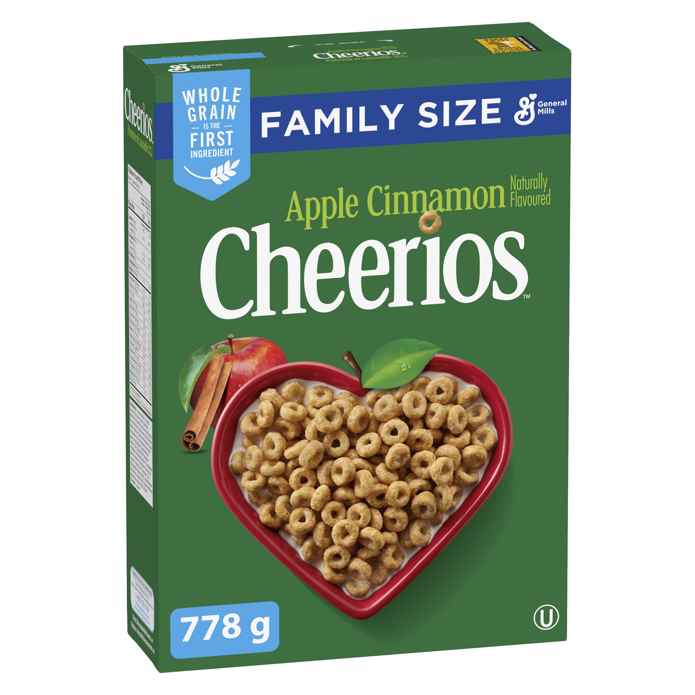 CHEERIOS - FAMILY SIZE PACK - Naturally Flavoured Apple Cinnamon Cereal ...