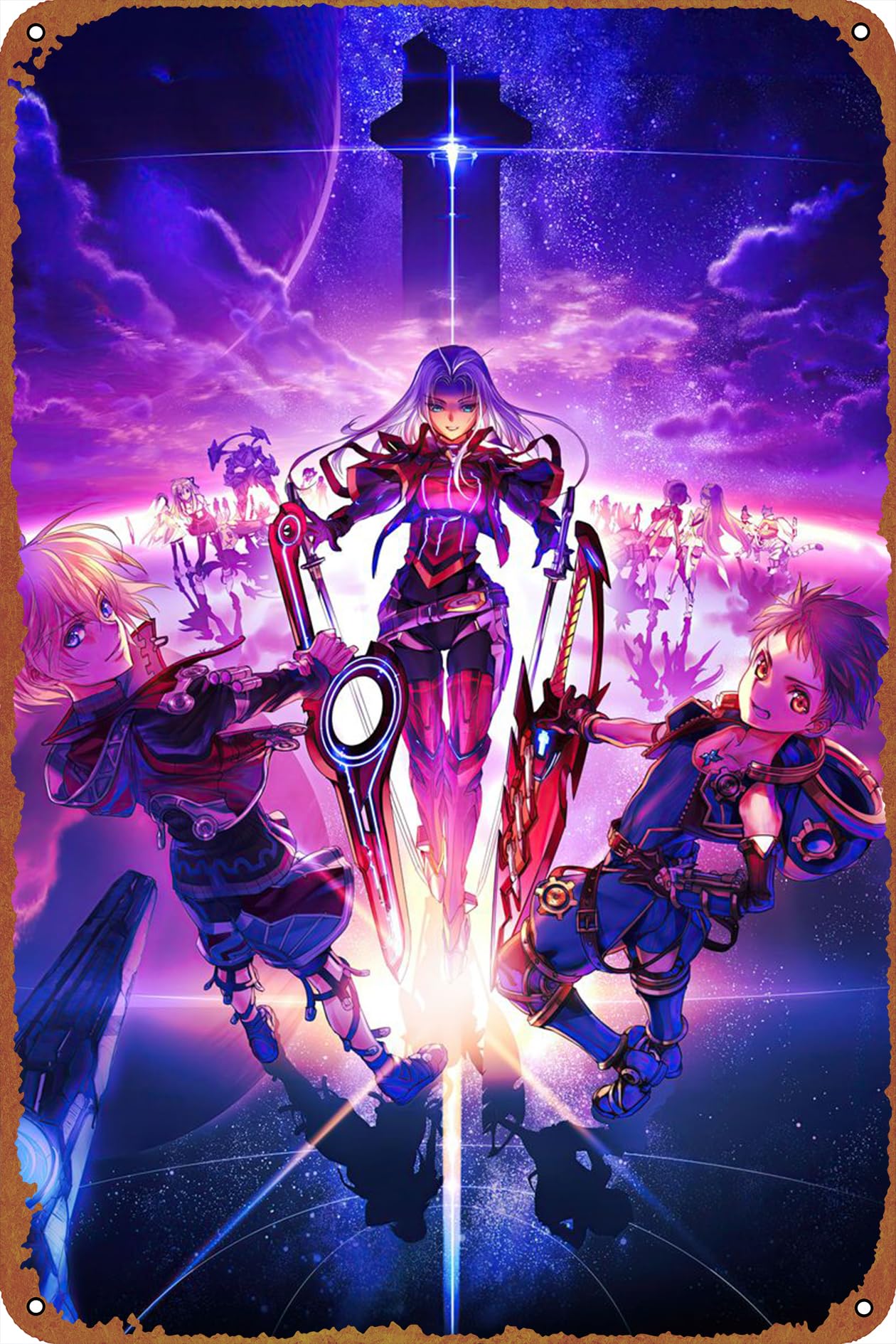 Amazon.com: Xenoblade Chronicles art Game Poster Retro Metal tin Sign ...