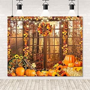 Amazon.com : Fall Window Backdrop for Photography 10x8ft Autumn ...