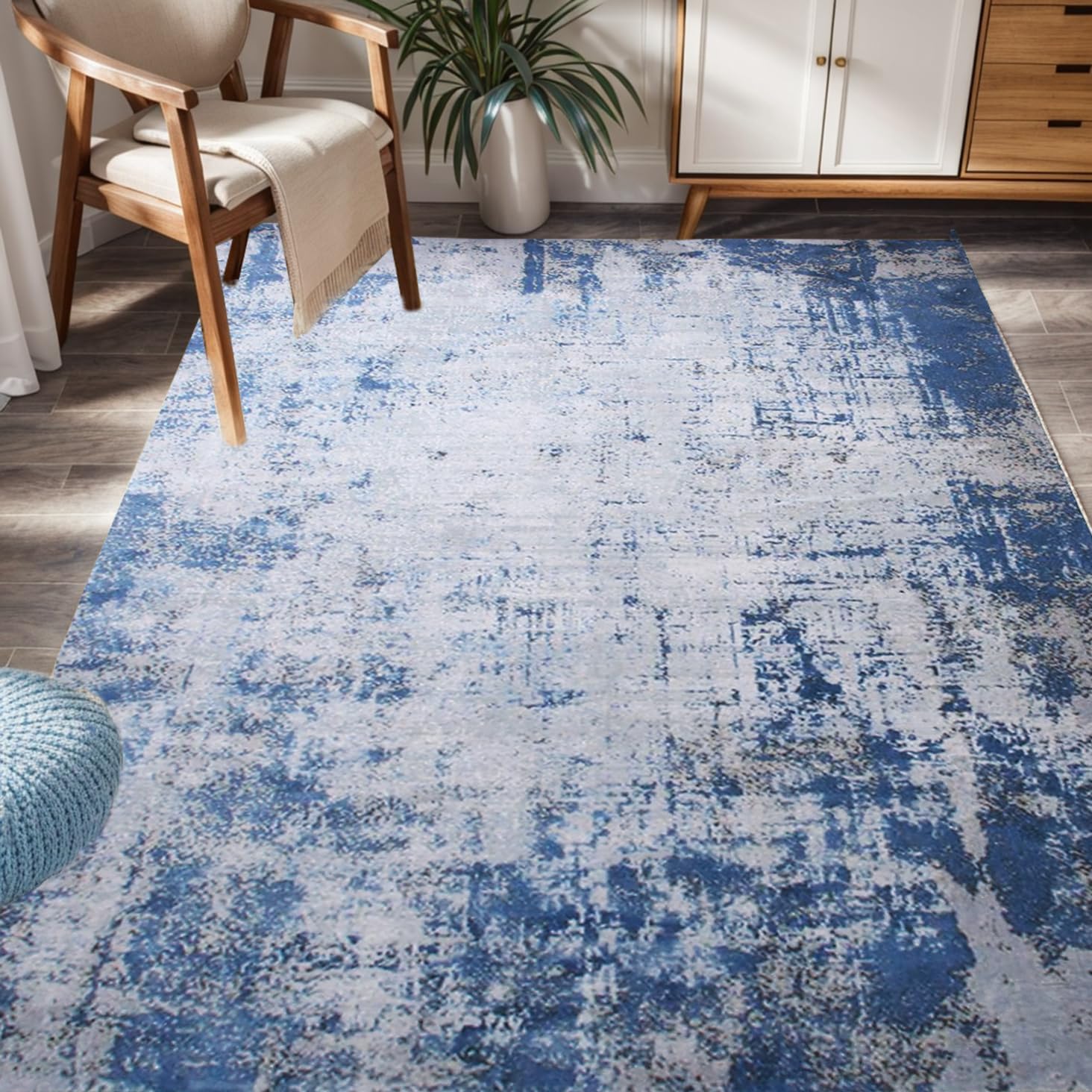 Amazon.com: Modern Abstract Soft Area Rug - 3x5 Large Washable Rugs for ...