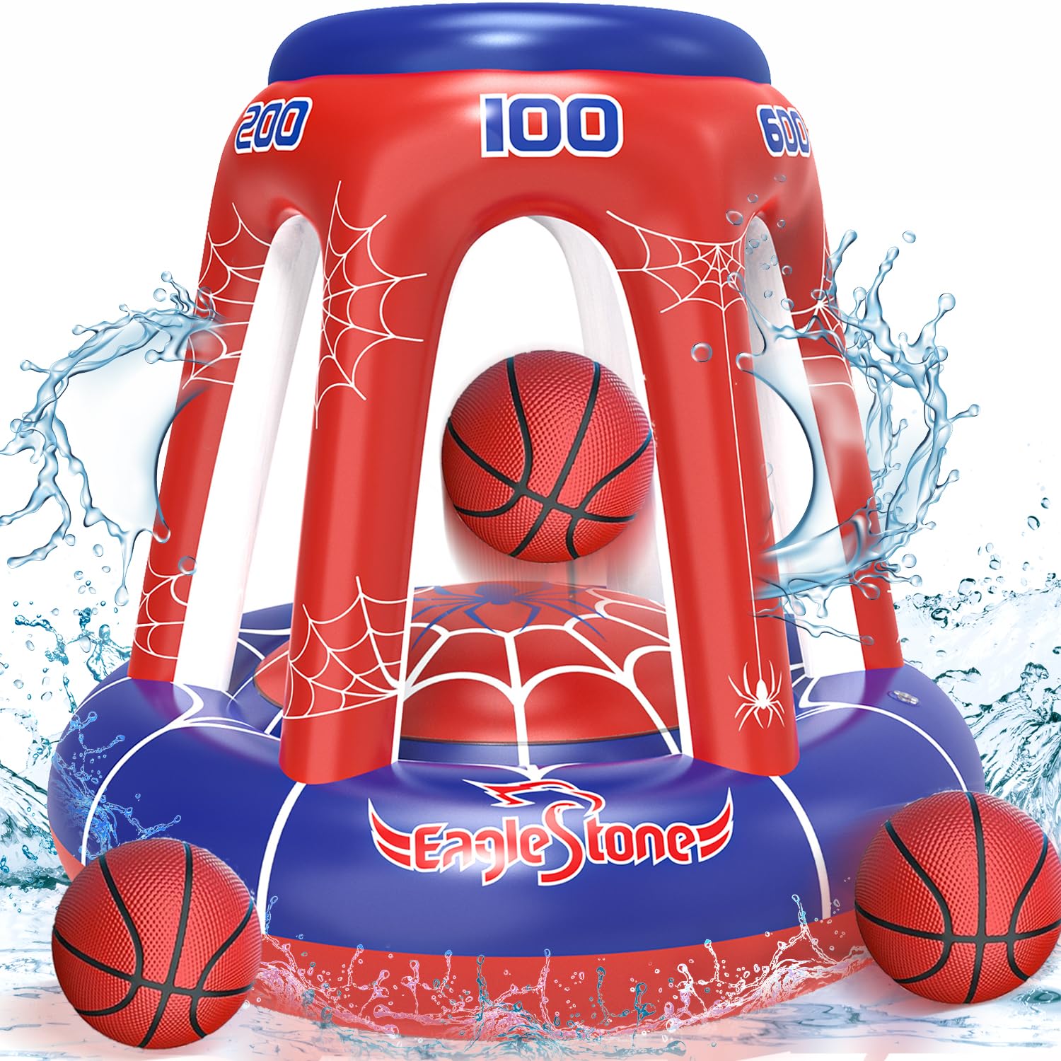 Snapklik.com : EagleStone Pool Basketball Hoop, Floating Inflatable ...