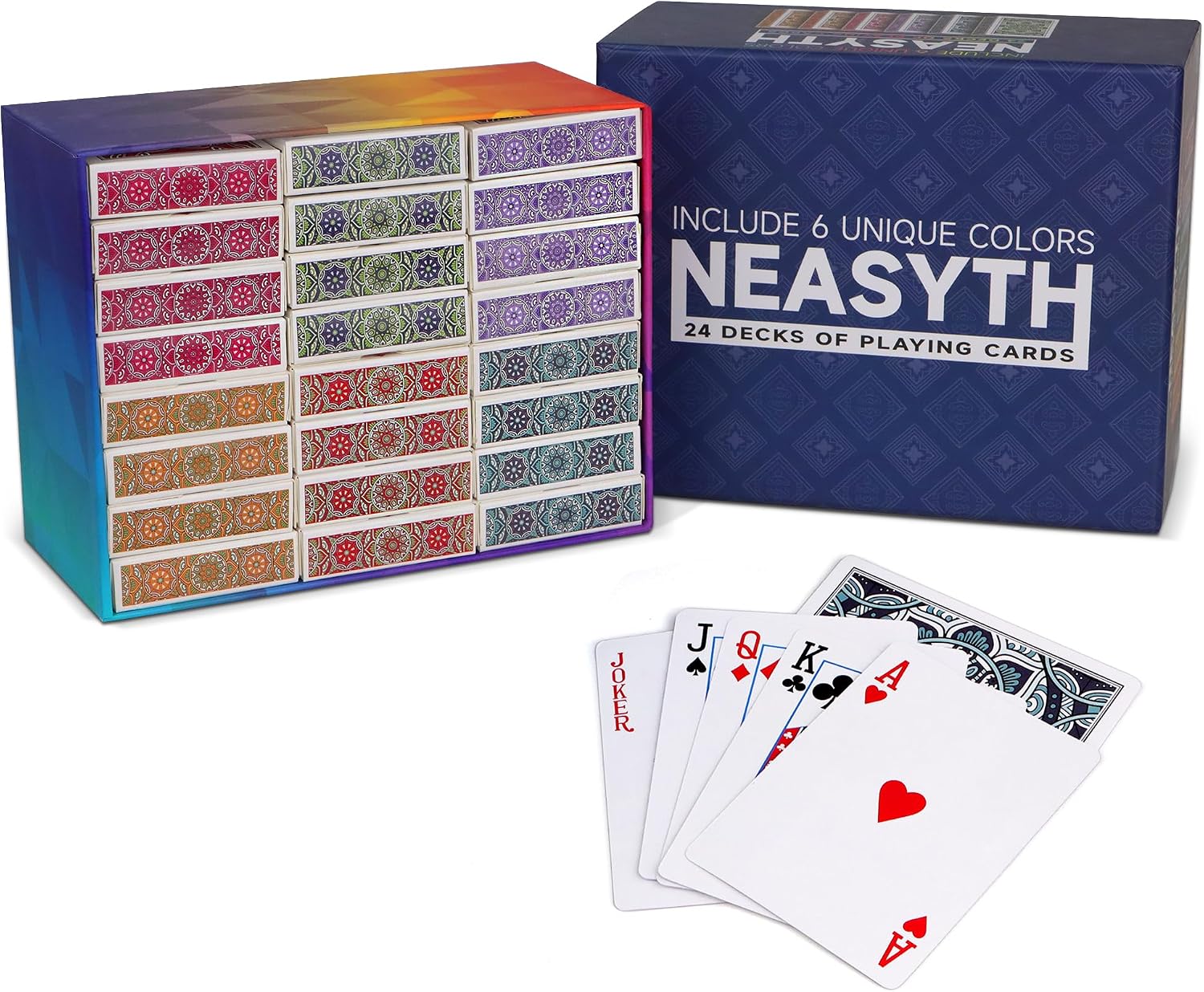 Neasyth Juego de cartas, mazos de cartas, paquete de 24 cartas, índice ...