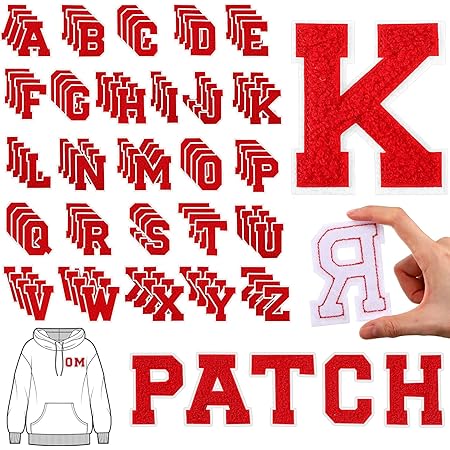 Amazon.com: 104 Pieces A-Z Letter Patches 3.1inches Iron On Letters ...