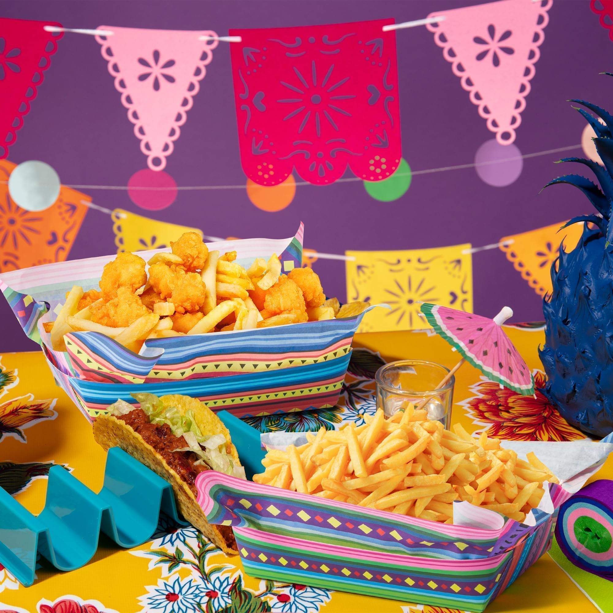 Snapklik.com : Mexican Taco Nights Food Trays 120PCS Hispanic Heritage ...