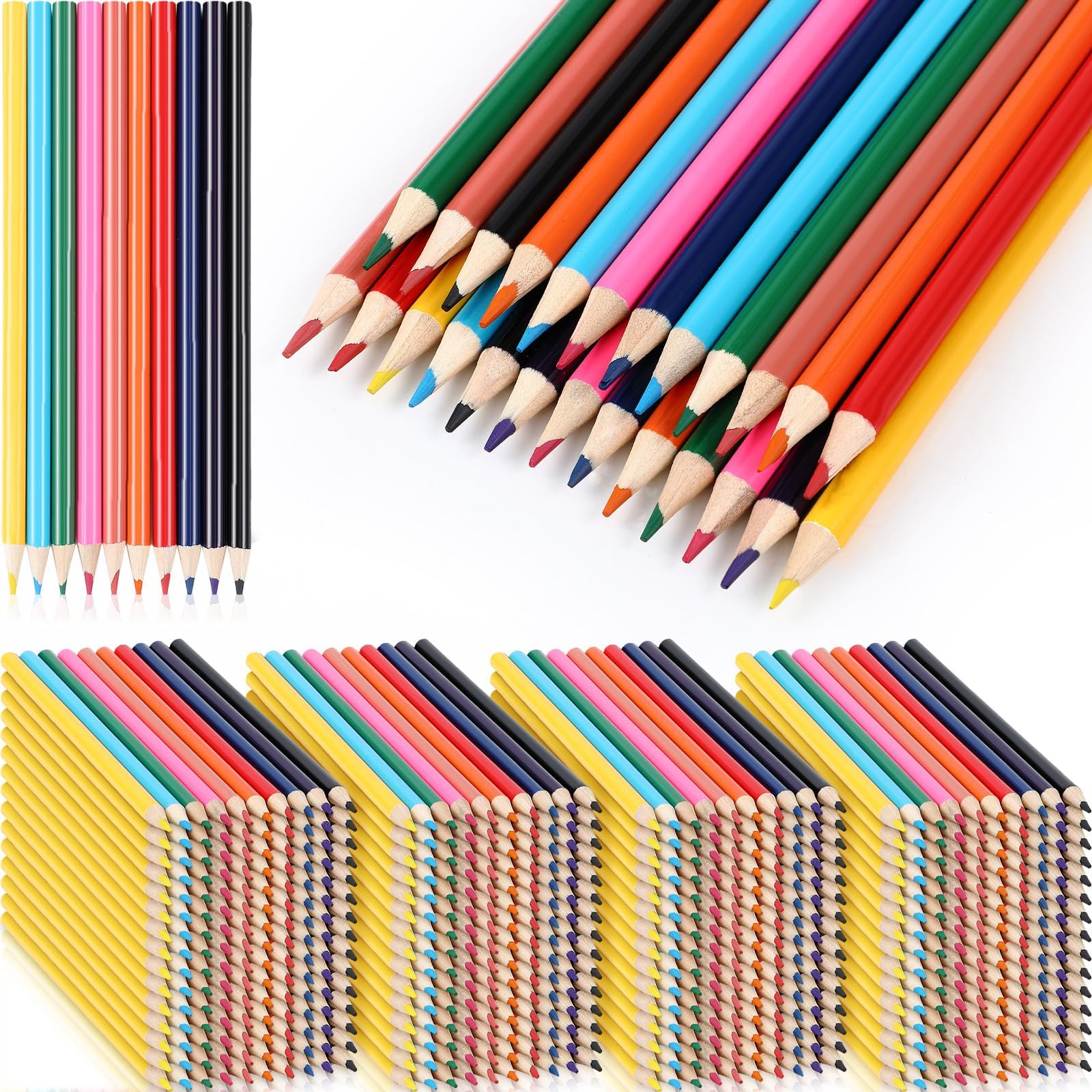 Amazon.com : Seajan 100 Boxes 1000 Pcs Colored Pencils Bulk ...