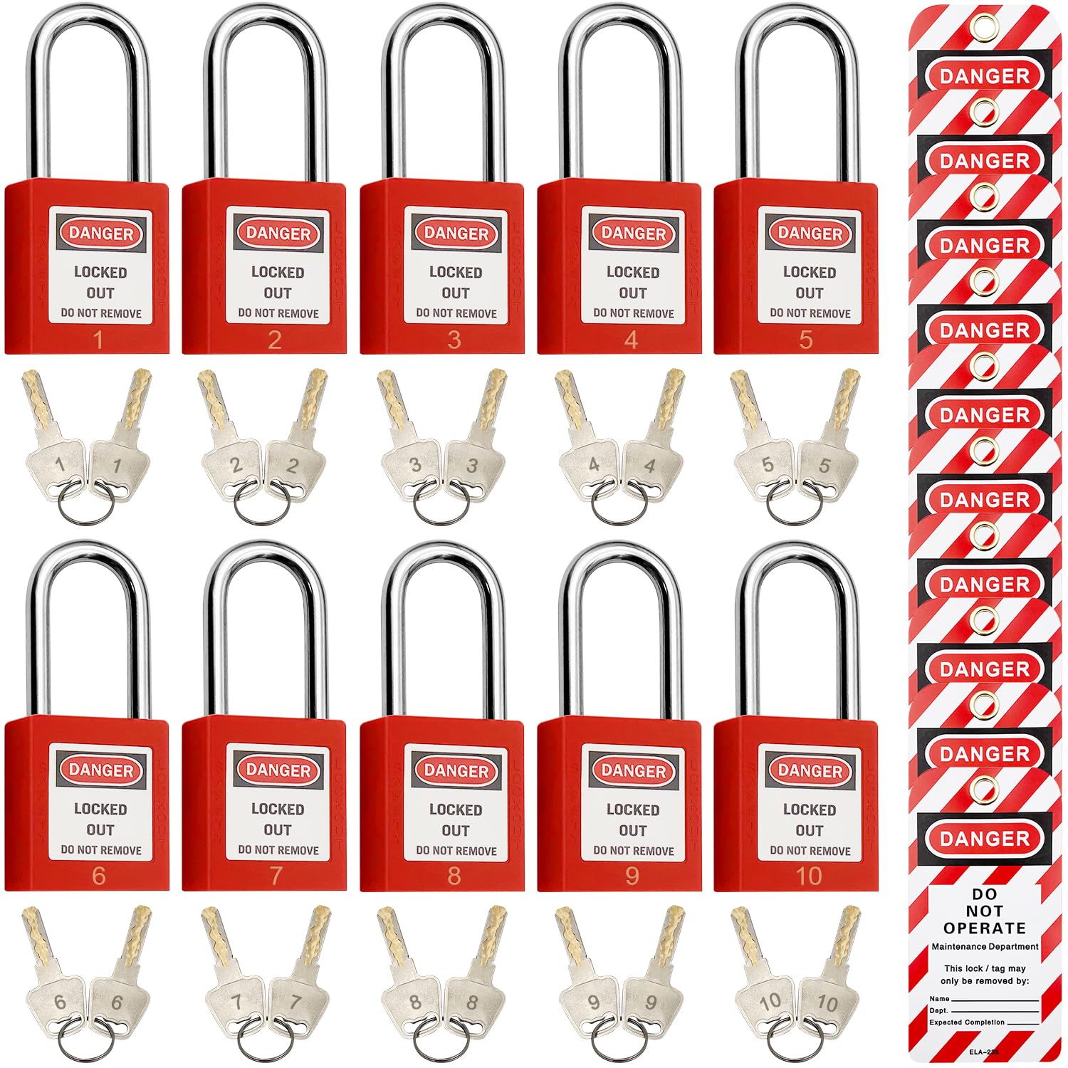 Snapklik.com : SAFBY Lockout Tagout Locks, Safety Padlock, Keyed ...